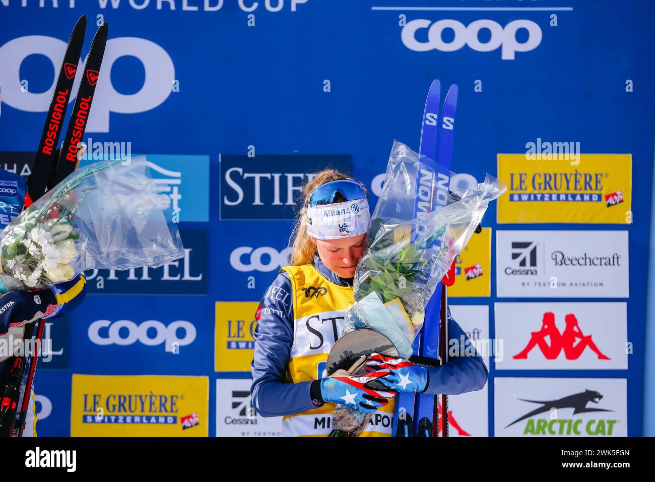 Minneapolis, Minnesota, USA. 18th Feb, 2024. JESSIE DIGGINS of the ...