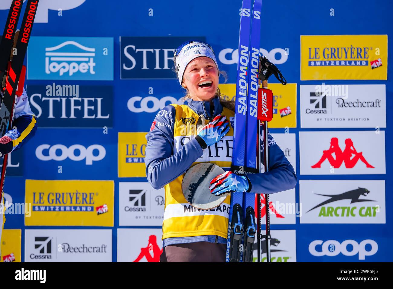 Minneapolis, Minnesota, USA. 18th Feb, 2024. JESSIE DIGGINS of the ...