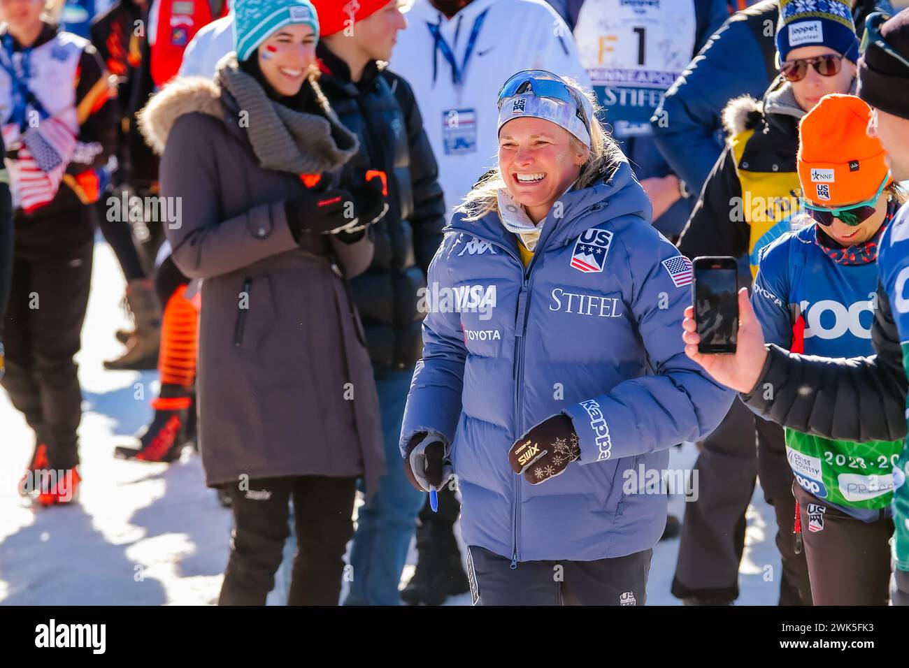 Minneapolis, Minnesota, USA. 18th Feb, 2024. JESSIE DIGGINS walking to ...