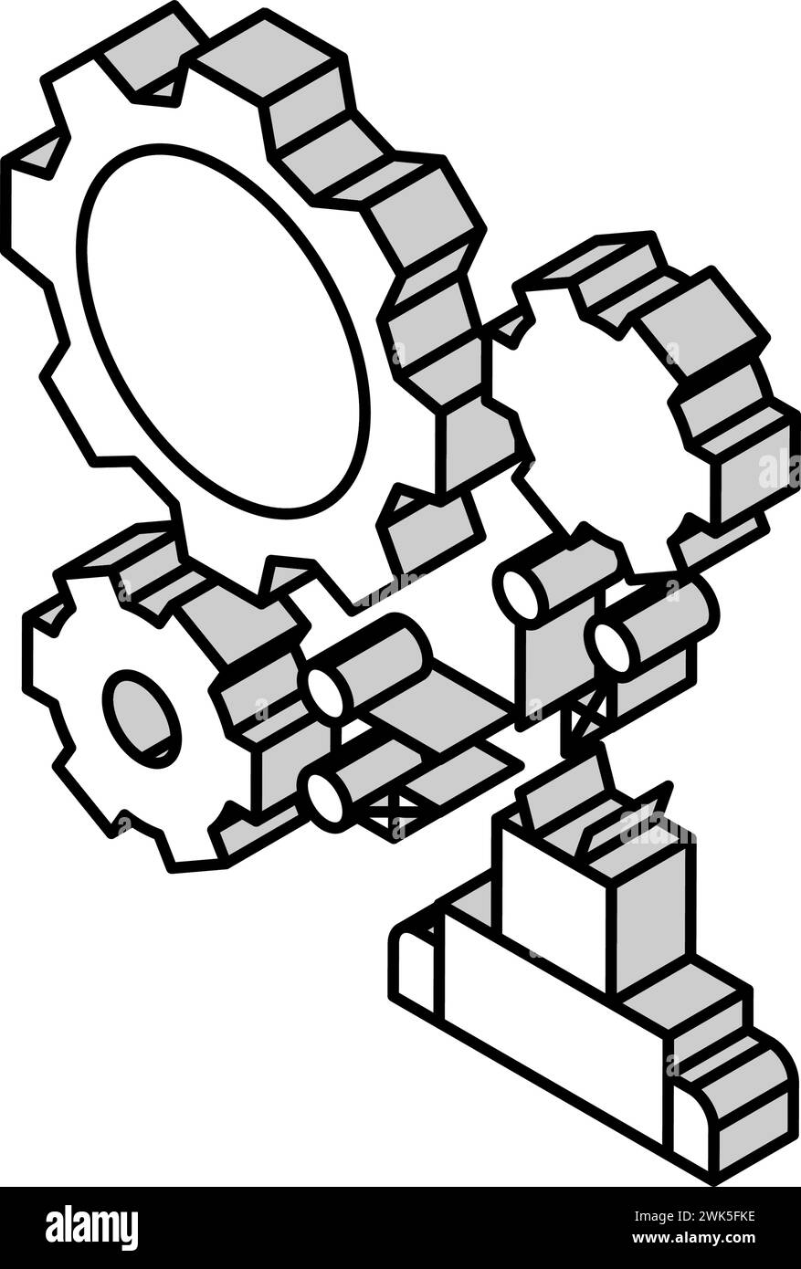 machine learning isometric icon vector illustration Stock Vector Image ...