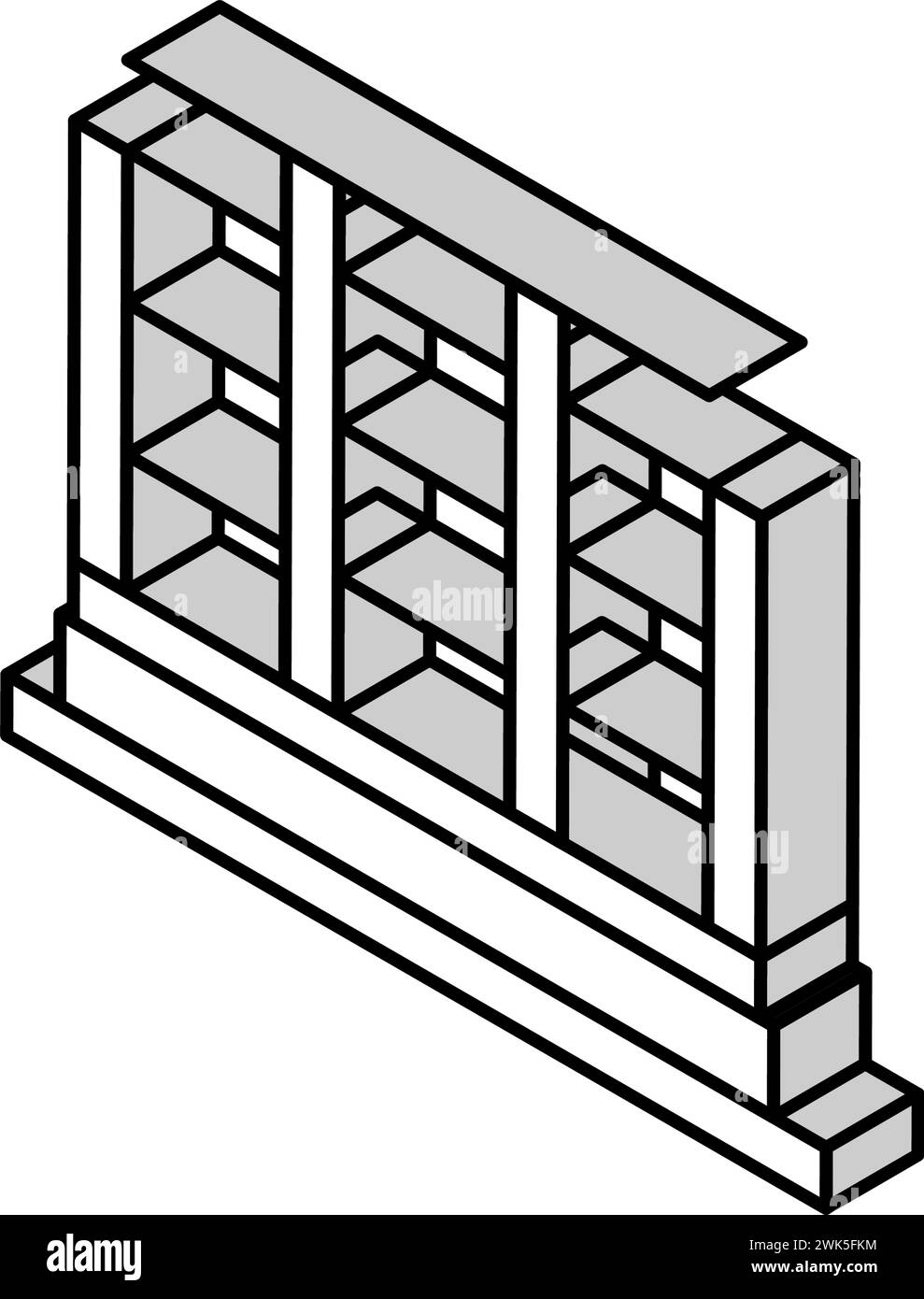 steel frame building isometric icon vector illustration Stock Vector ...