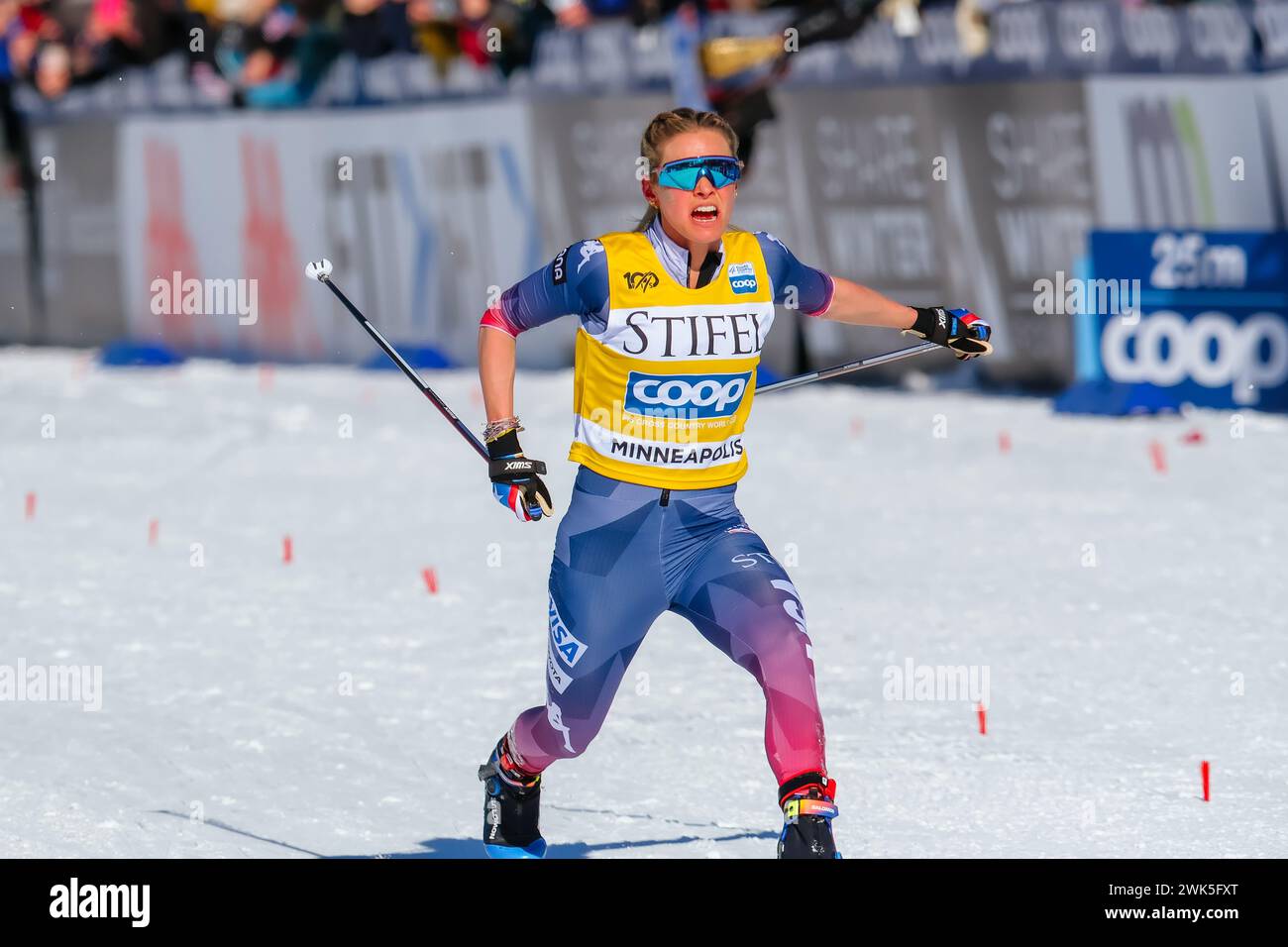 Minneapolis, Minnesota, USA. 18th Feb, 2024. JESSIE DIGGINS of the ...