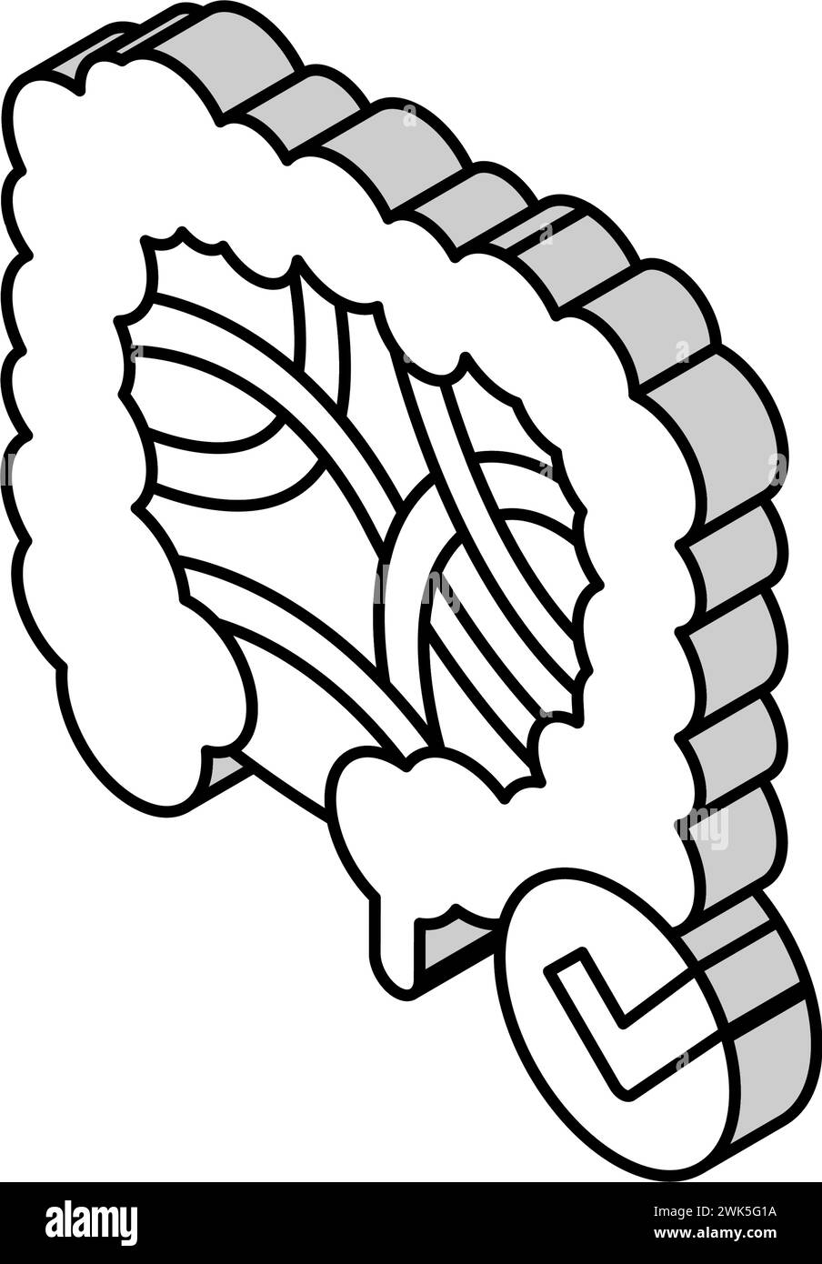 healthy intestine isometric icon vector illustration Stock Vector Image ...