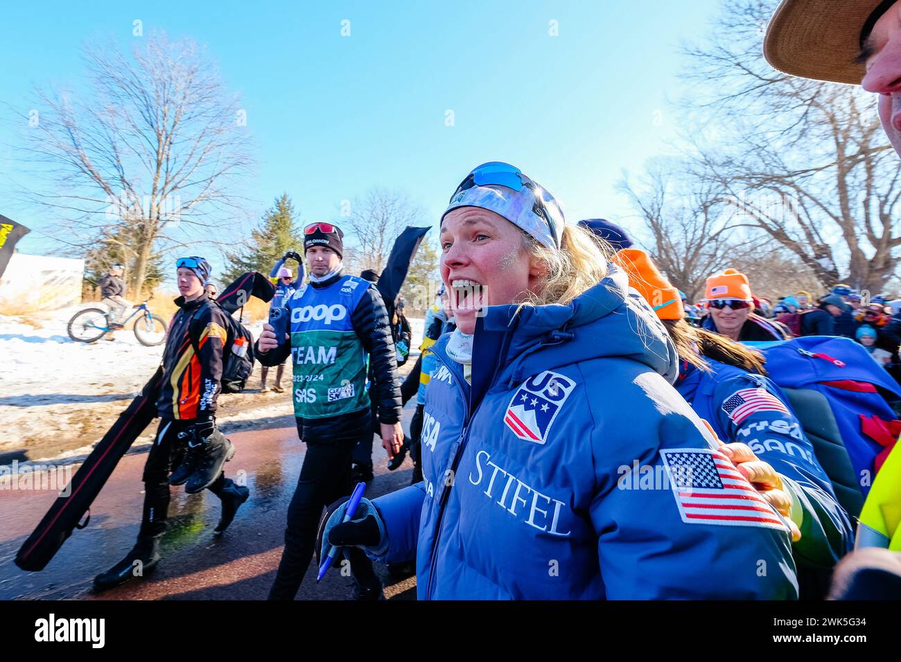 Minneapolis, Minnesota, USA. 18th Feb, 2024. JESSIE DIGGINS signing ...