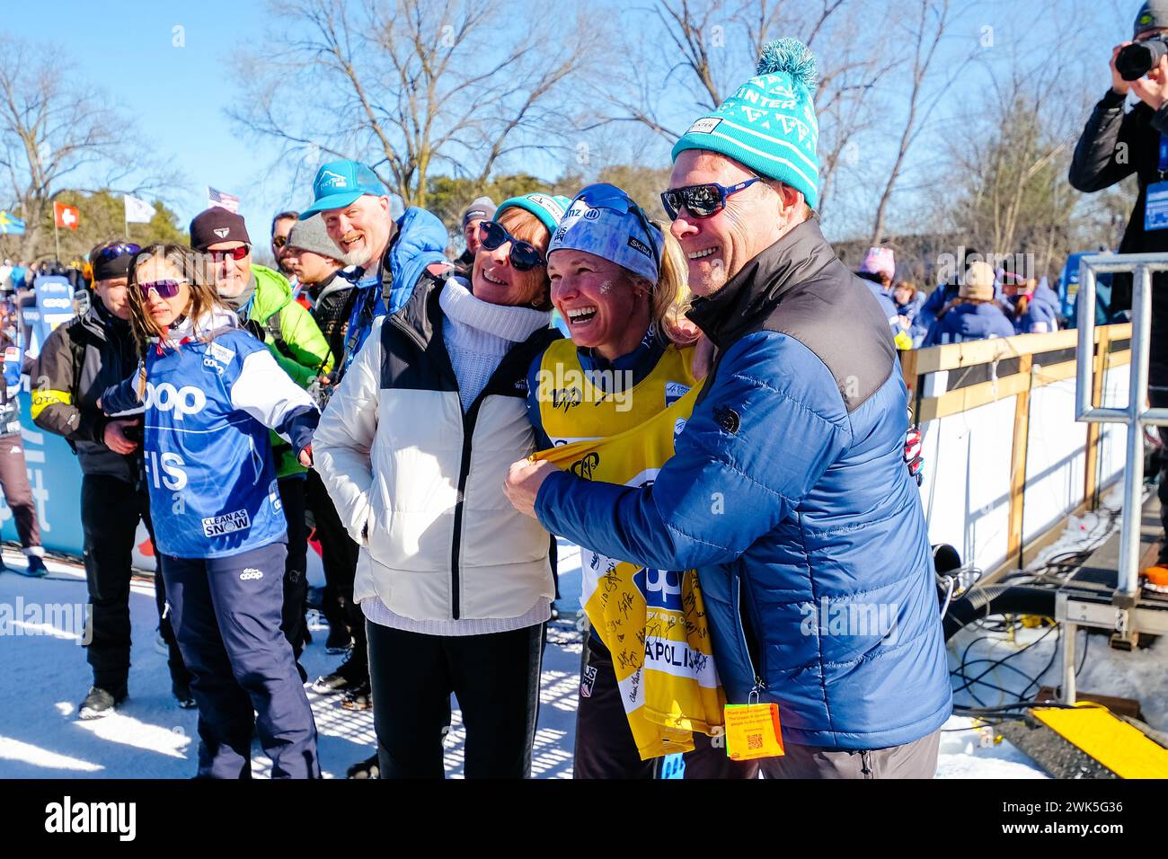 Minneapolis, Minnesota, USA. 18th Feb, 2024. JESSIE DIGGINS poses for a ...
