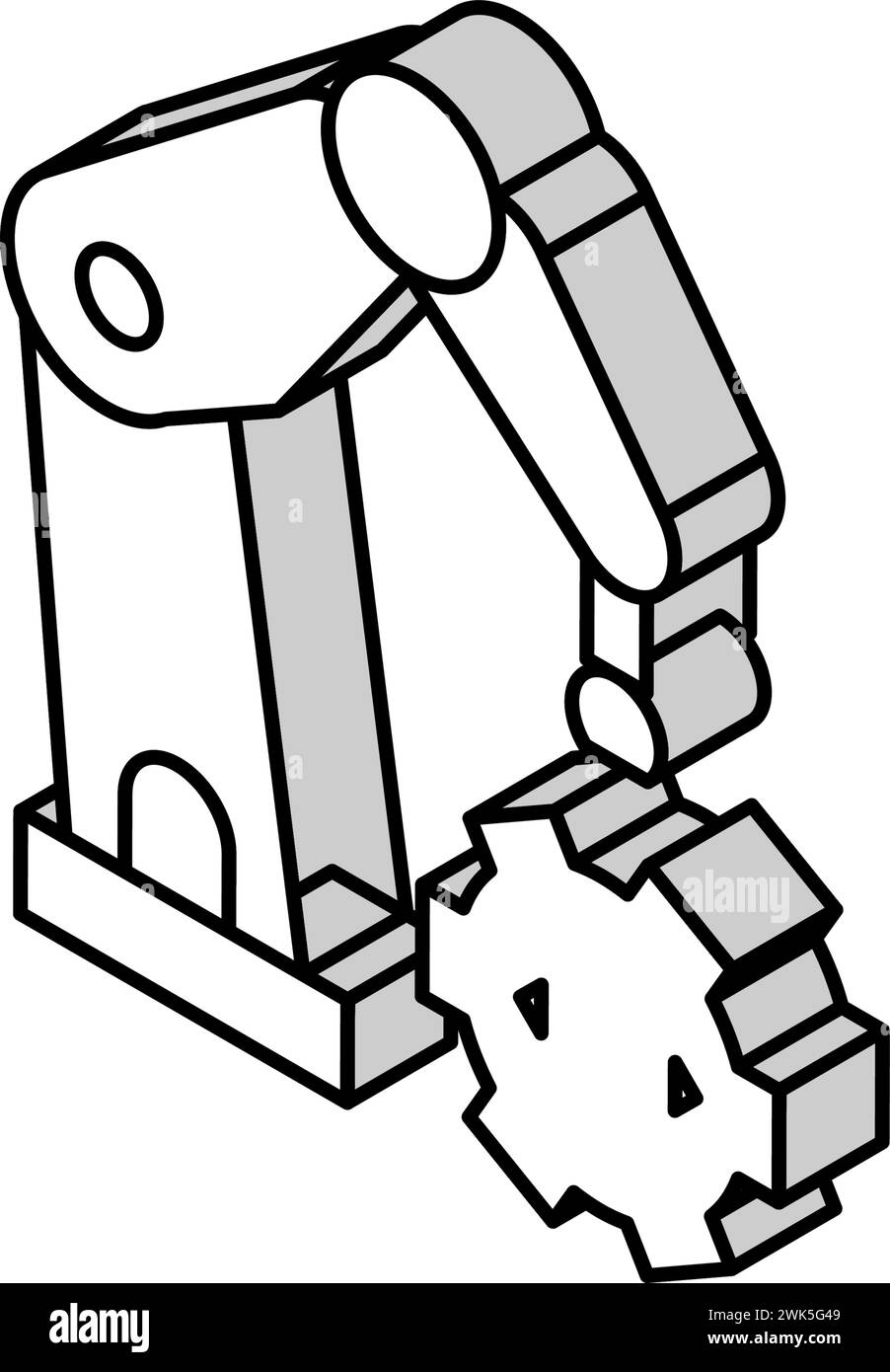 robotics arm technology isometric icon vector illustration Stock Vector ...
