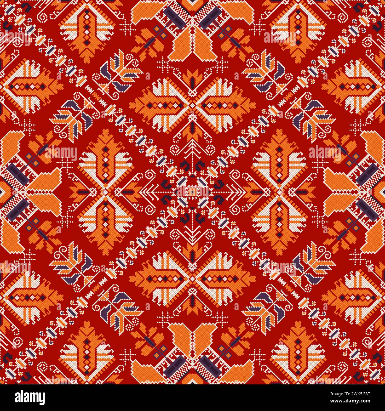 Traditional Bulgarian embroidery vector pattern Stock Vector Image ...