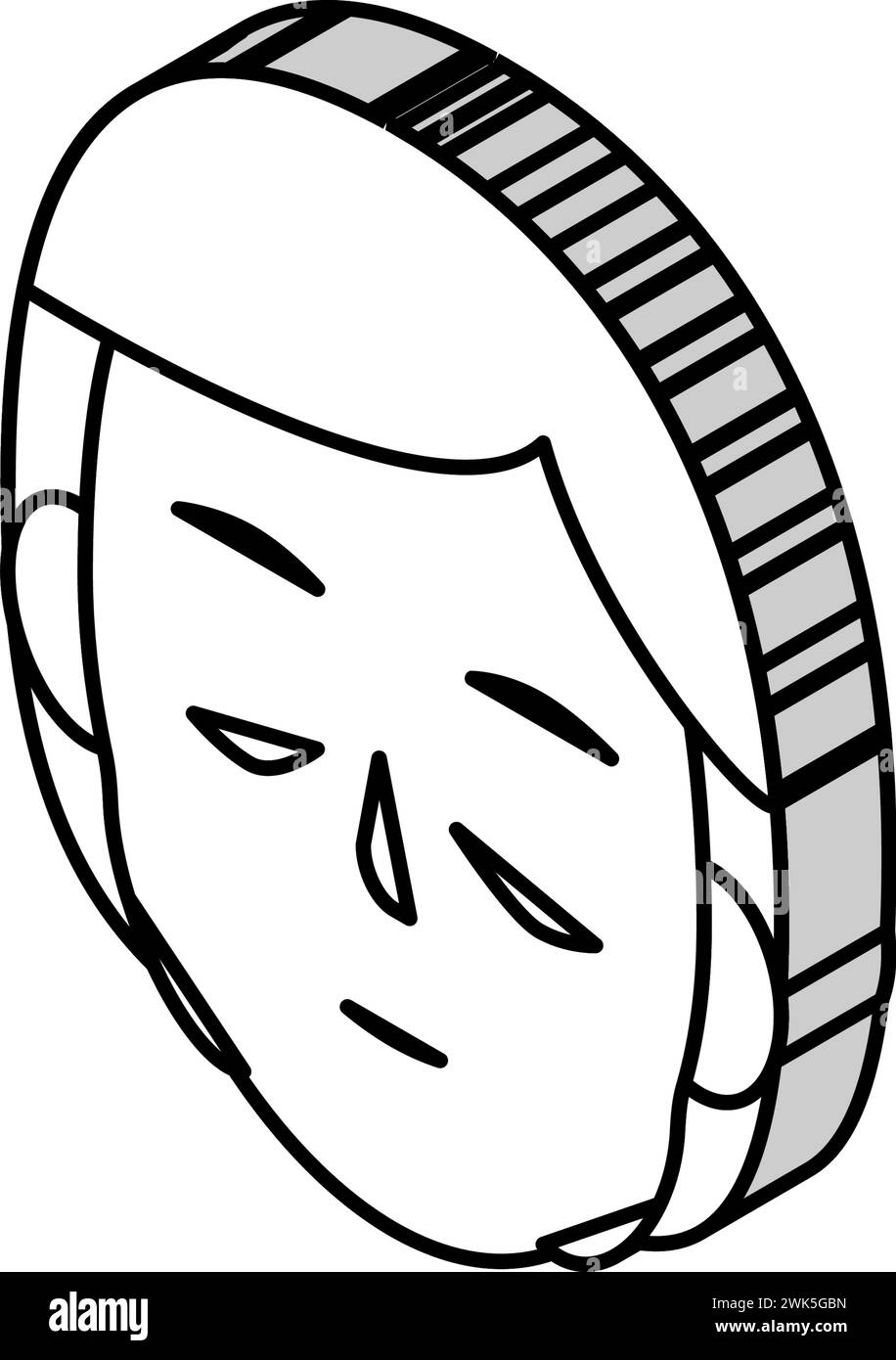 face edema health problem isometric icon vector illustration Stock ...