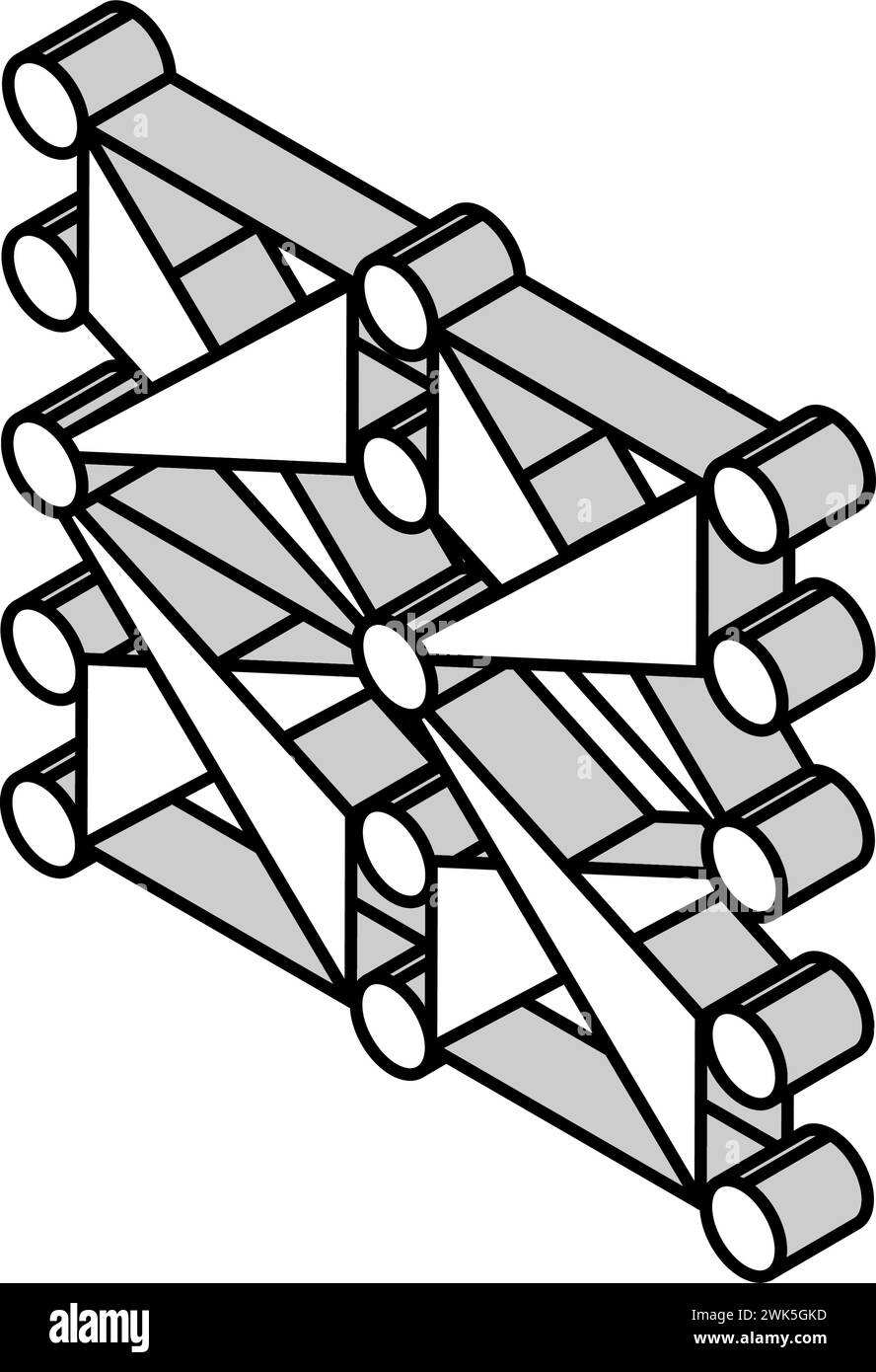 multilayer neural network isometric icon vector illustration Stock ...