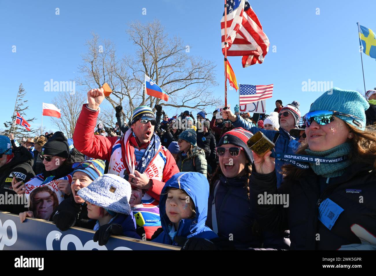 Minneapolis, Minnesota, USA, 18 February, 2024: crowd cheers for ...