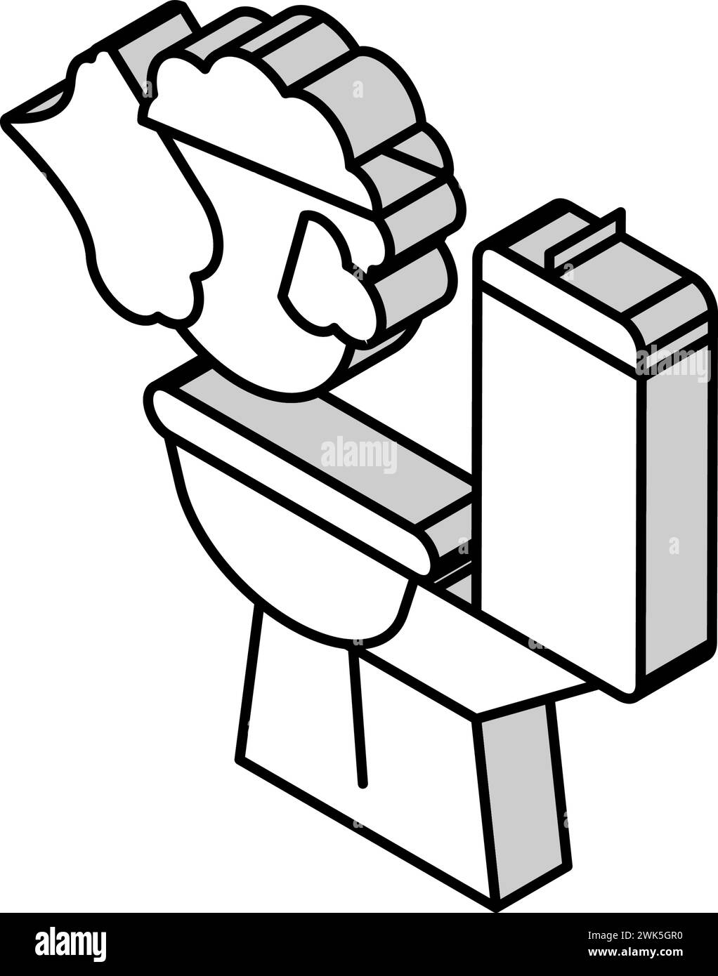 flatulence digestion system isometric icon vector illustration Stock ...