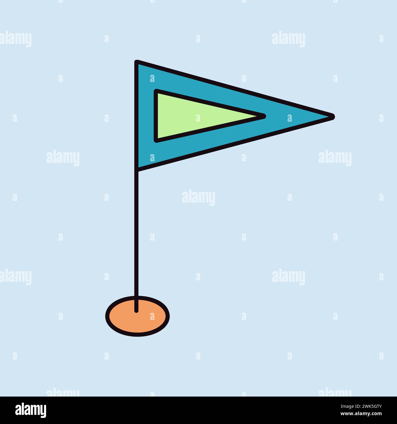 Flag GPS pin vector isolated icon. Navigation sign. Graph symbol for ...