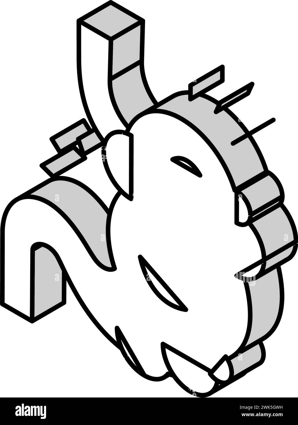 bloating digestion system isometric icon vector illustration Stock ...