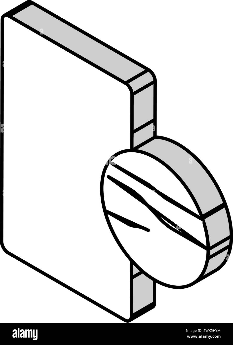 graphite mirror isometric icon vector illustration Stock Vector Image ...