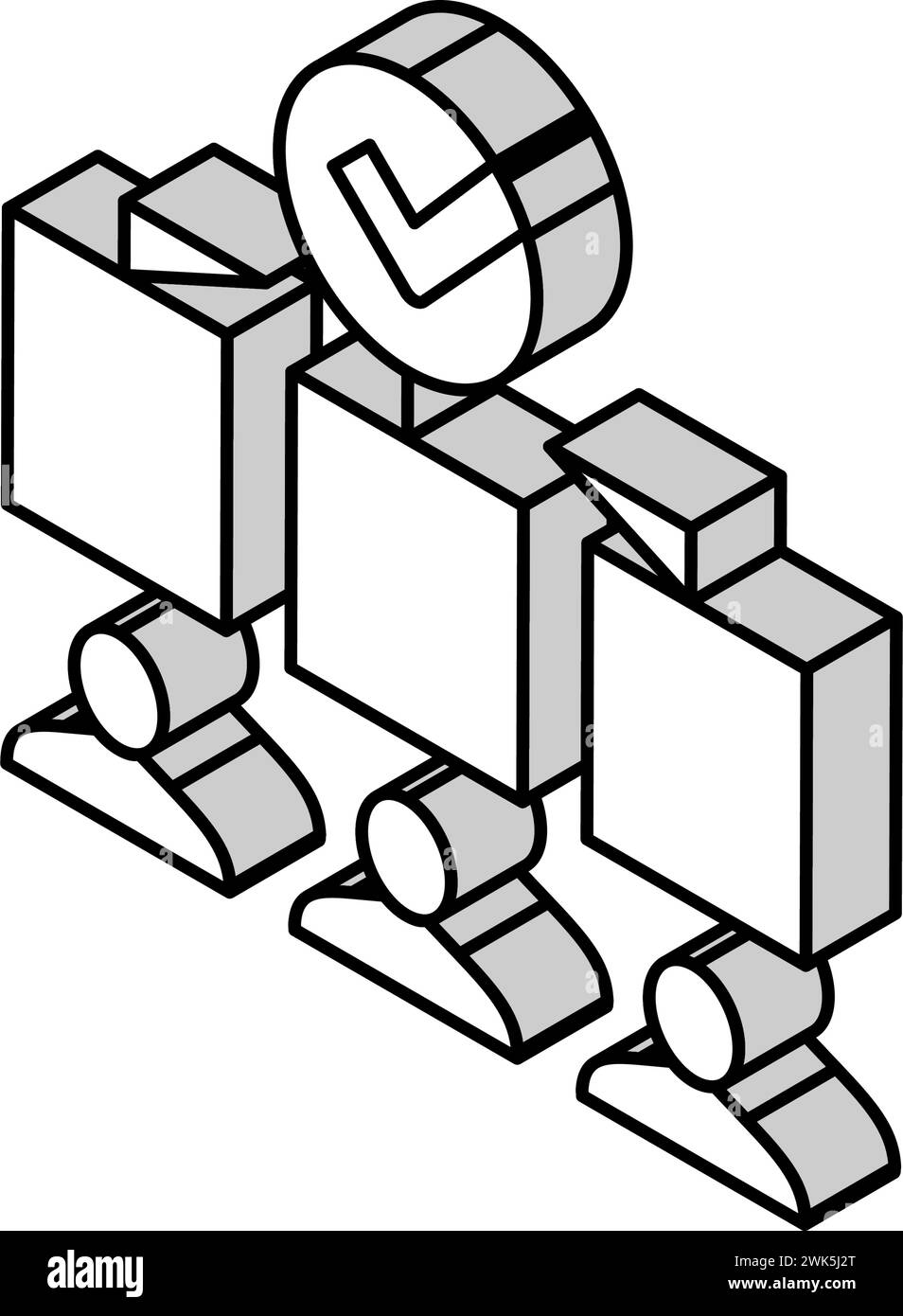 three way matching isometric icon vector illustration Stock Vector ...