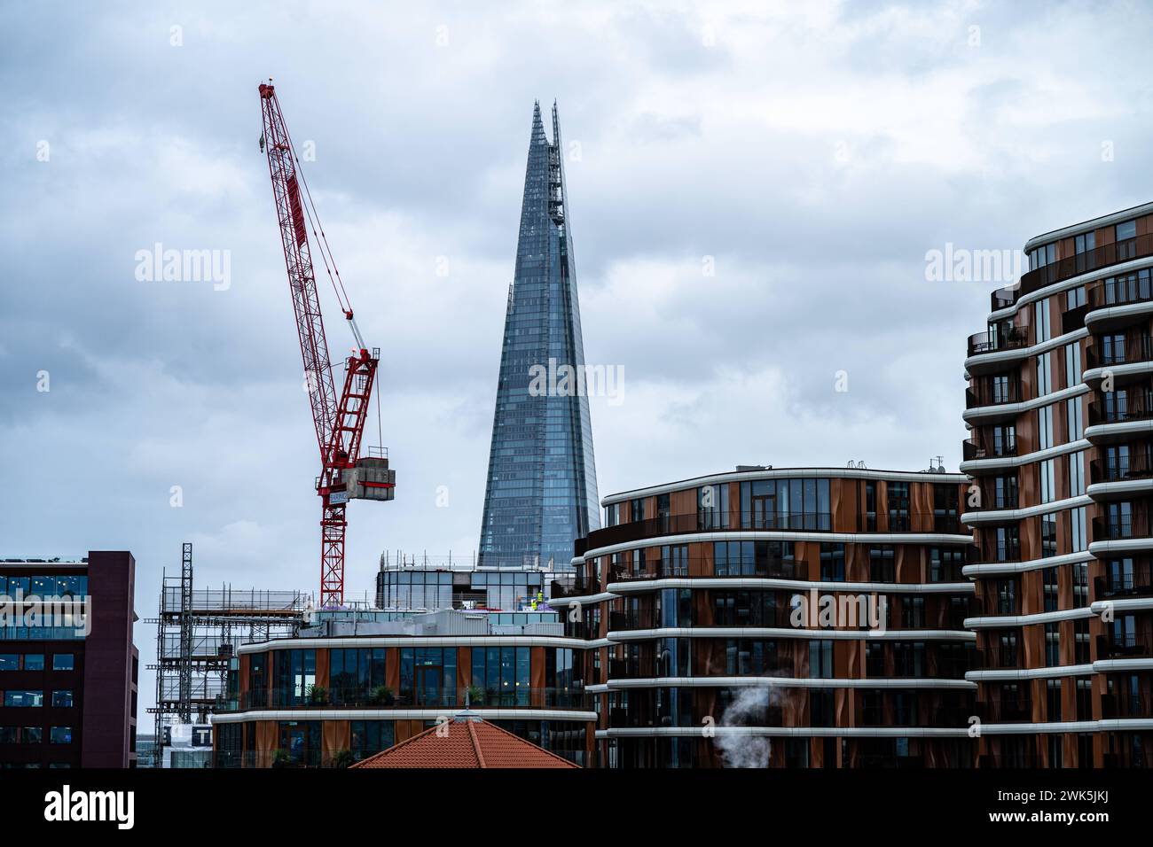 The Shard, London 06.02.2024, Panorama Blick, Skyline London Southwark ...