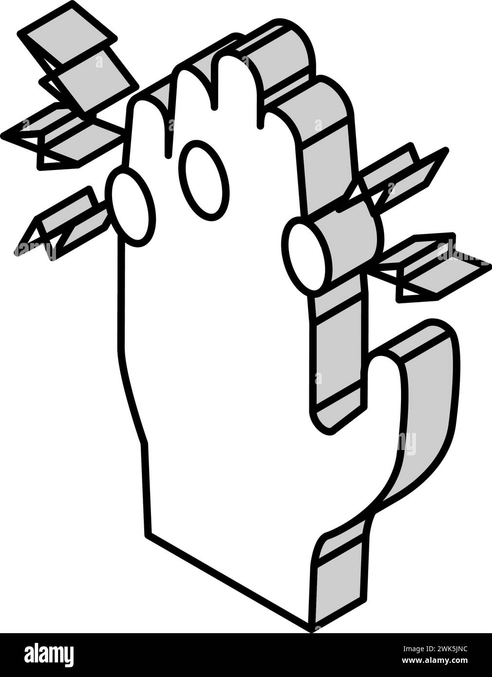 pain in fingers isometric icon vector illustration Stock Vector Image ...