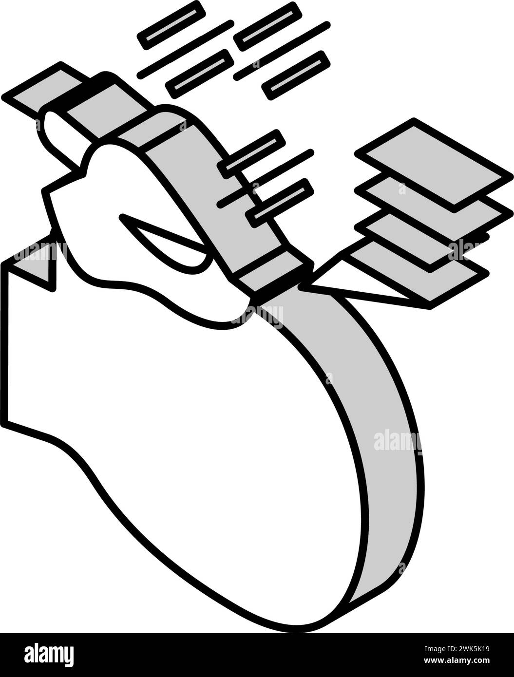 patient sleeping under anesthesia isometric icon vector illustration ...