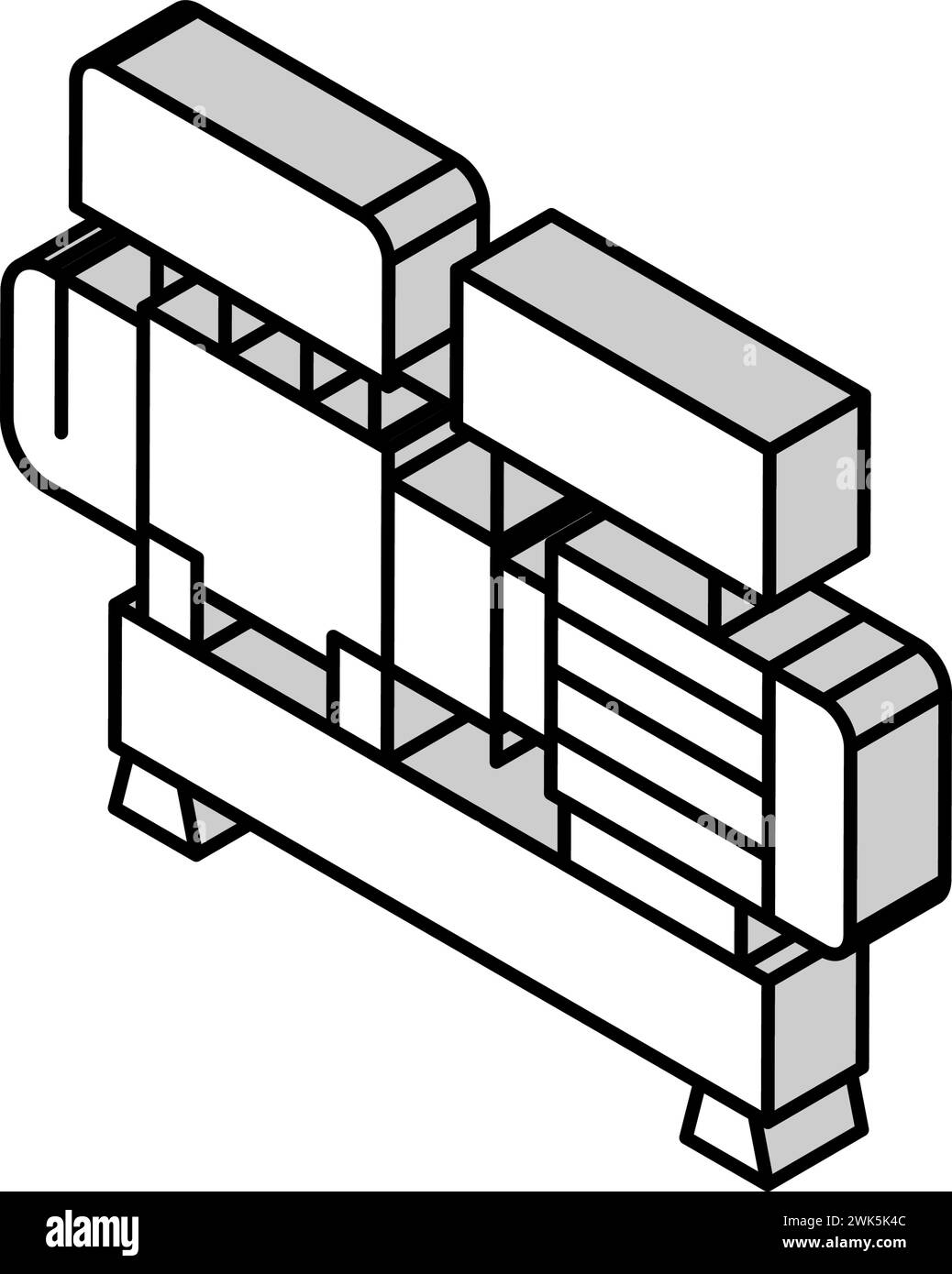 centrifugal air compressor isometric icon vector illustration Stock ...