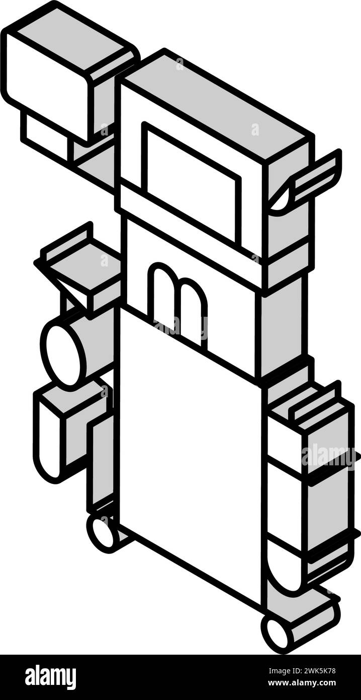 anesthesia machine isometric icon vector illustration Stock Vector ...