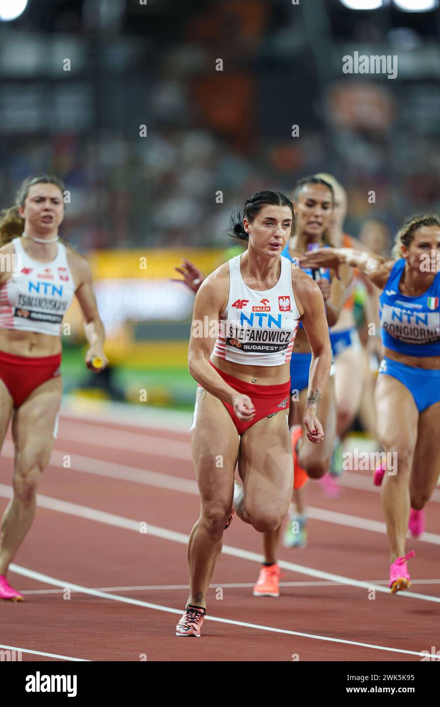 Magdalena STEFANOWICZ participating in the 4x100 meters relay at the ...