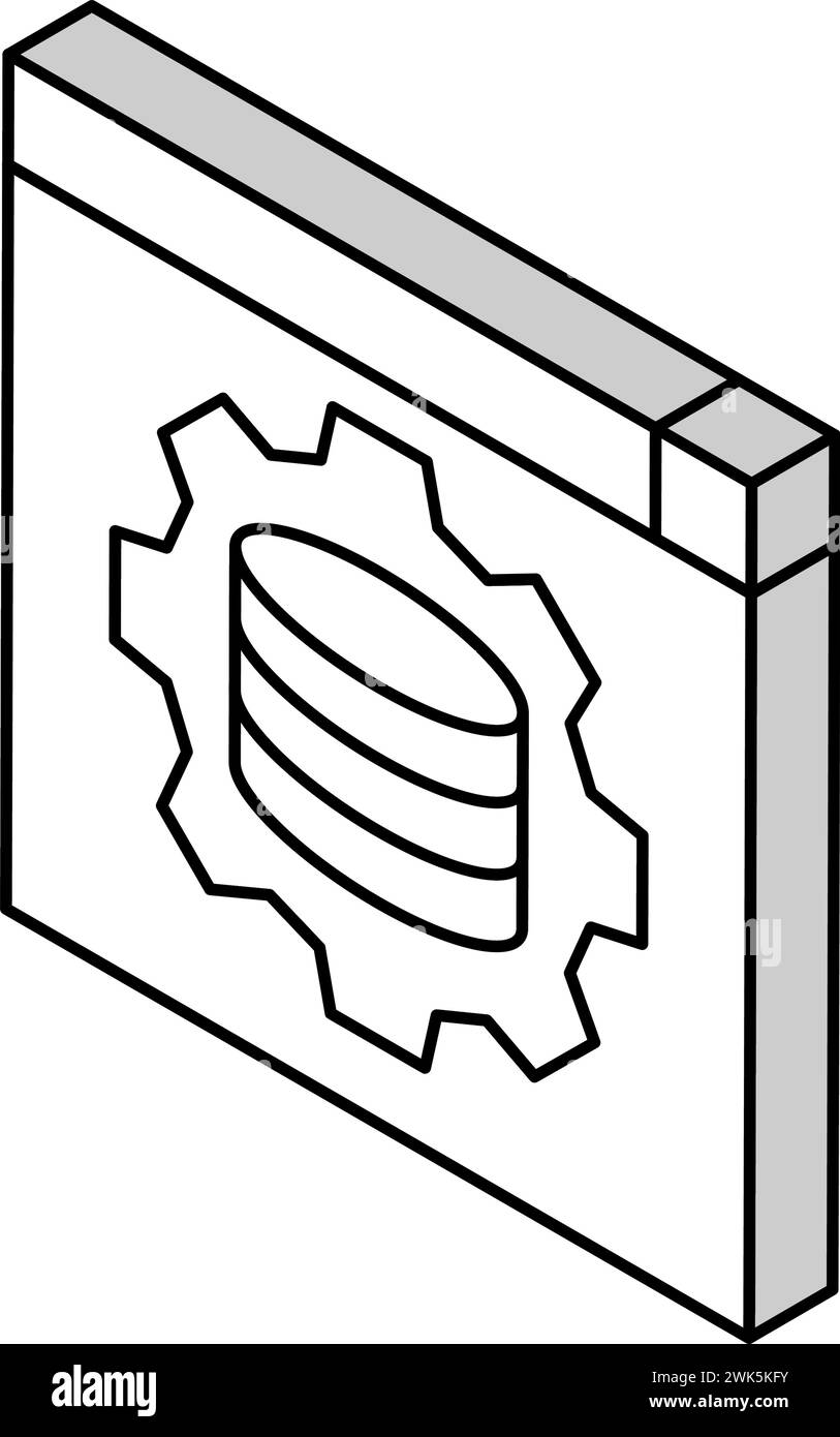 hardware solution digital processing isometric icon vector illustration ...