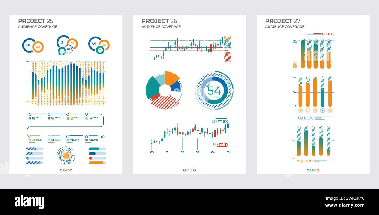 Finance elements commercial charts. Abstract visual vector illustration ...