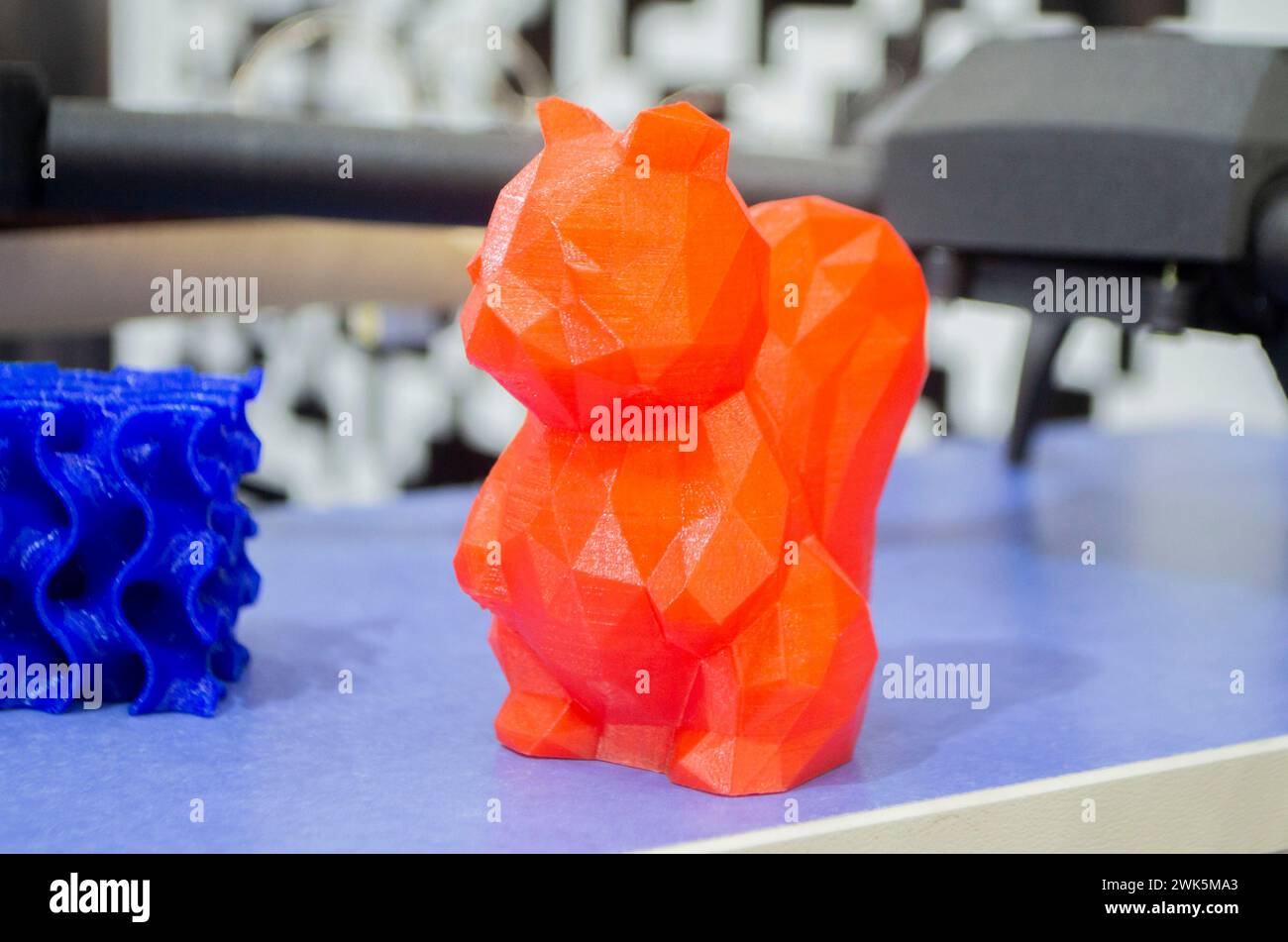 Art object model of squirrel printed on 3D printer. Toy created by 3D ...