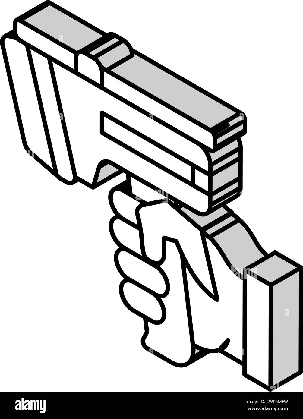 laser gun for scan rfid isometric icon vector illustration Stock Vector ...