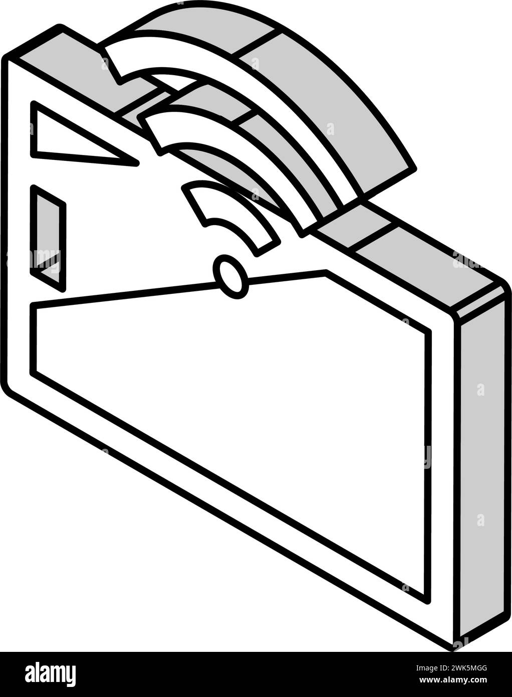 card with rfid technology wireless access isometric icon vector ...