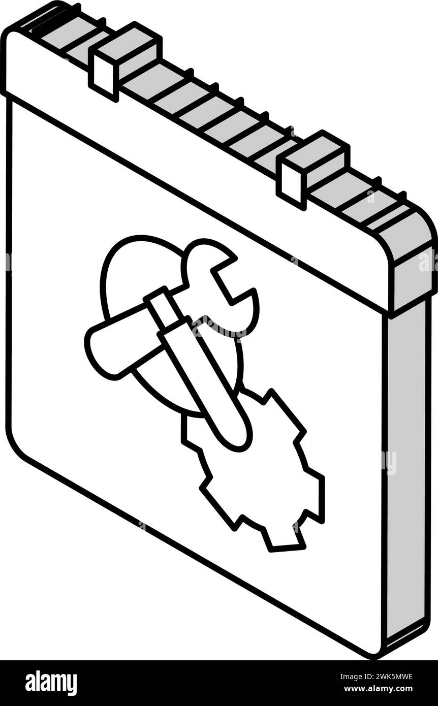 working time optimize isometric icon vector illustration Stock Vector ...