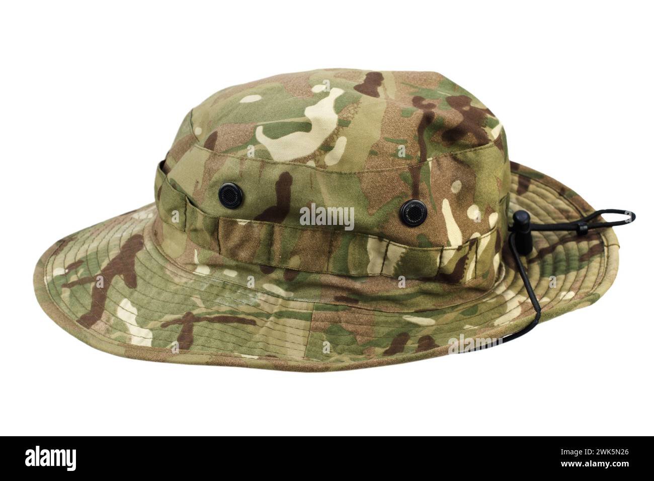 US army camouflaged boonie hat isolated on white background Stock Photo ...