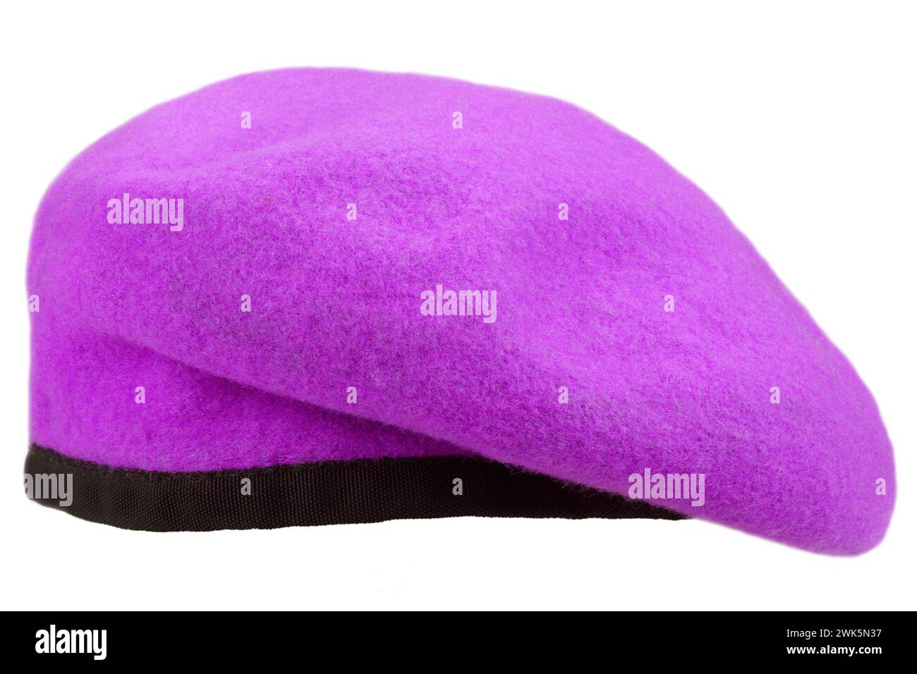 Army uniform purple beret isolated on white background Stock Photo - Alamy