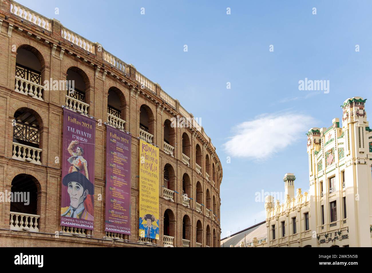 Valencia, Spain - 02.08.2024: Plaza de Toros de Valencia. Built in ...