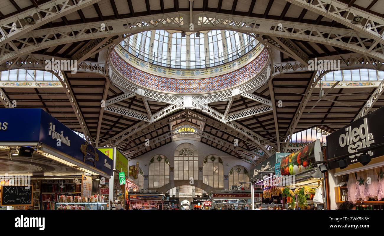 Valencia, Spain - February 08, 2024:Mercado Central ( Central Market ...