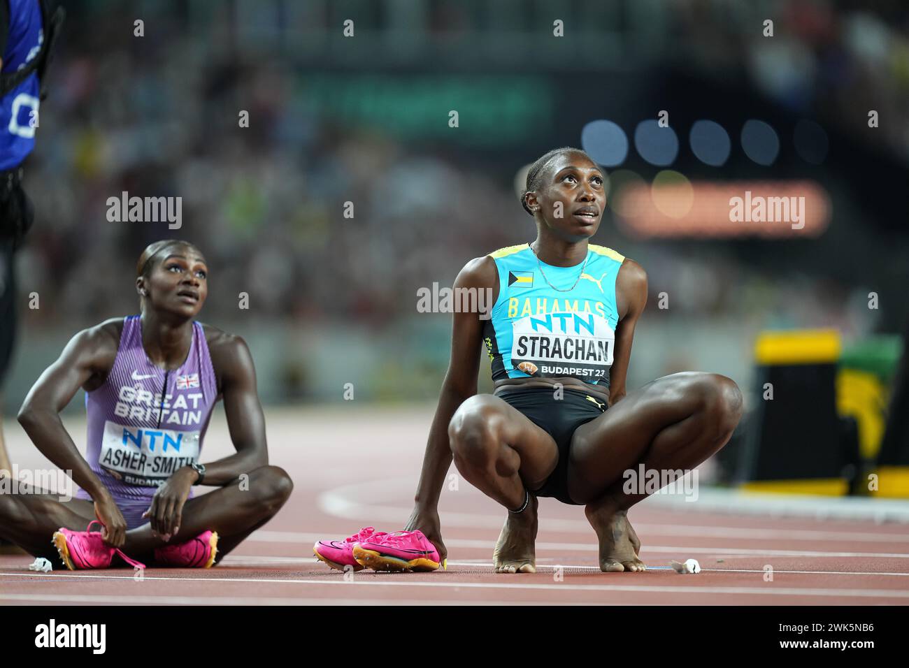 Anthonique STRACHAN participating in the 5.000 meters hurdles at the World Athletics ...