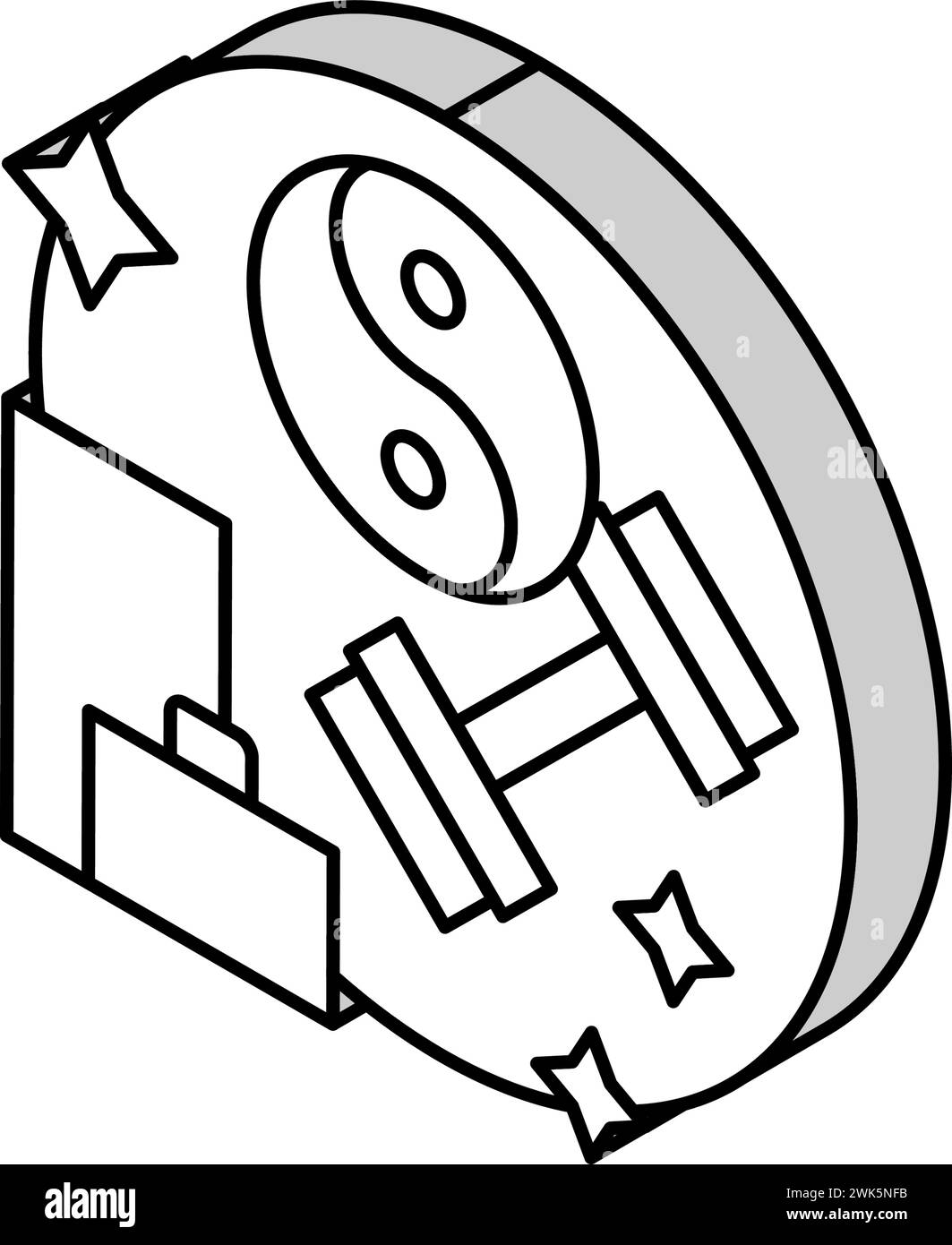 keeping fit and health benefits isometric icon vector illustration ...