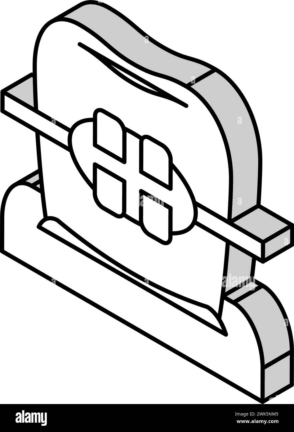 mount tooth braces isometric icon vector illustration Stock Vector ...