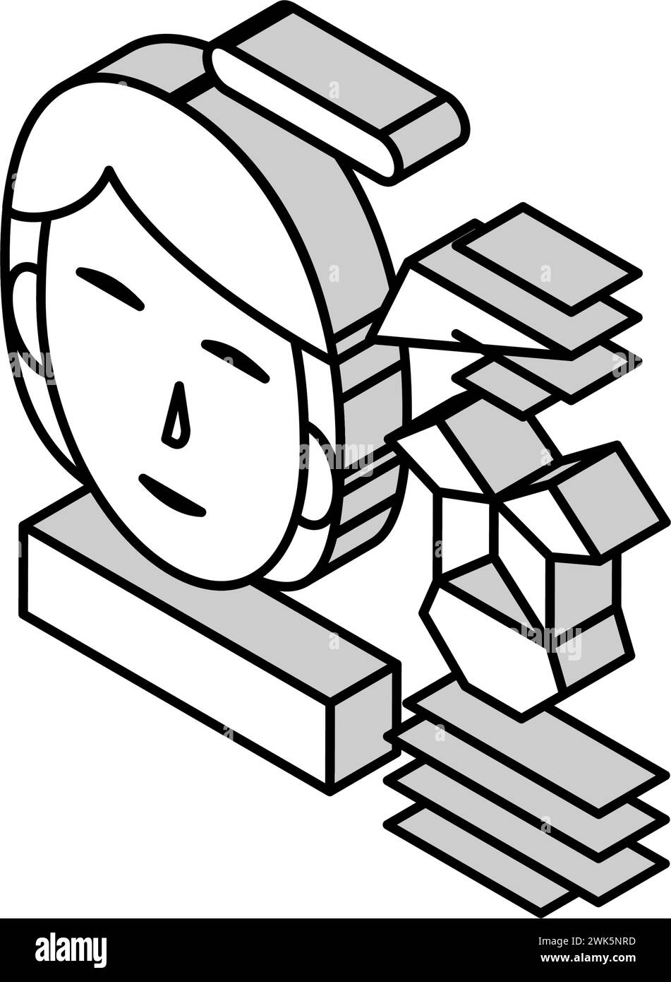 structure of work face id isometric icon vector illustration Stock ...