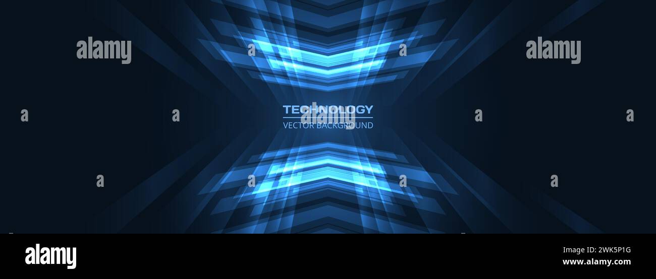 Abstract blue arrows futuristic technology background concept high-speed movement. Dynamic ...