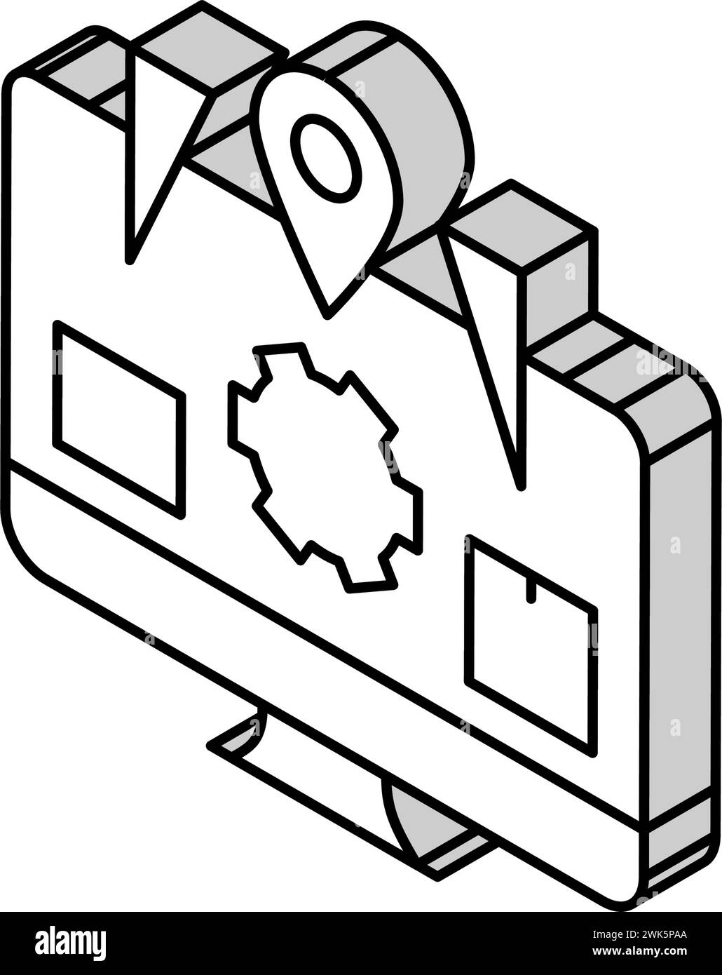 production to client logistics process isometric icon vector ...
