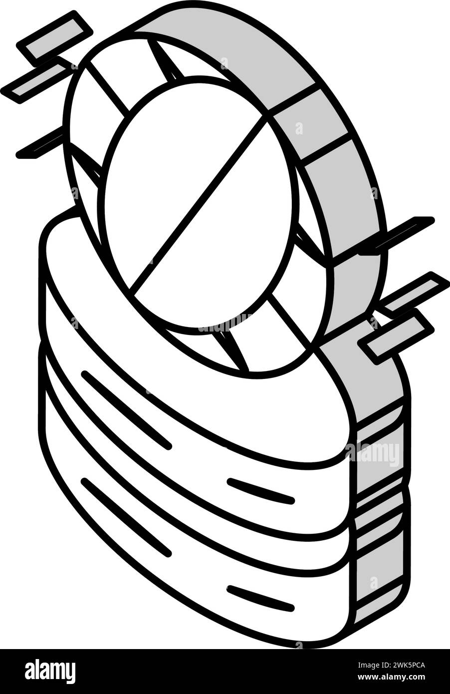 global digital processing isometric icon vector illustration Stock ...