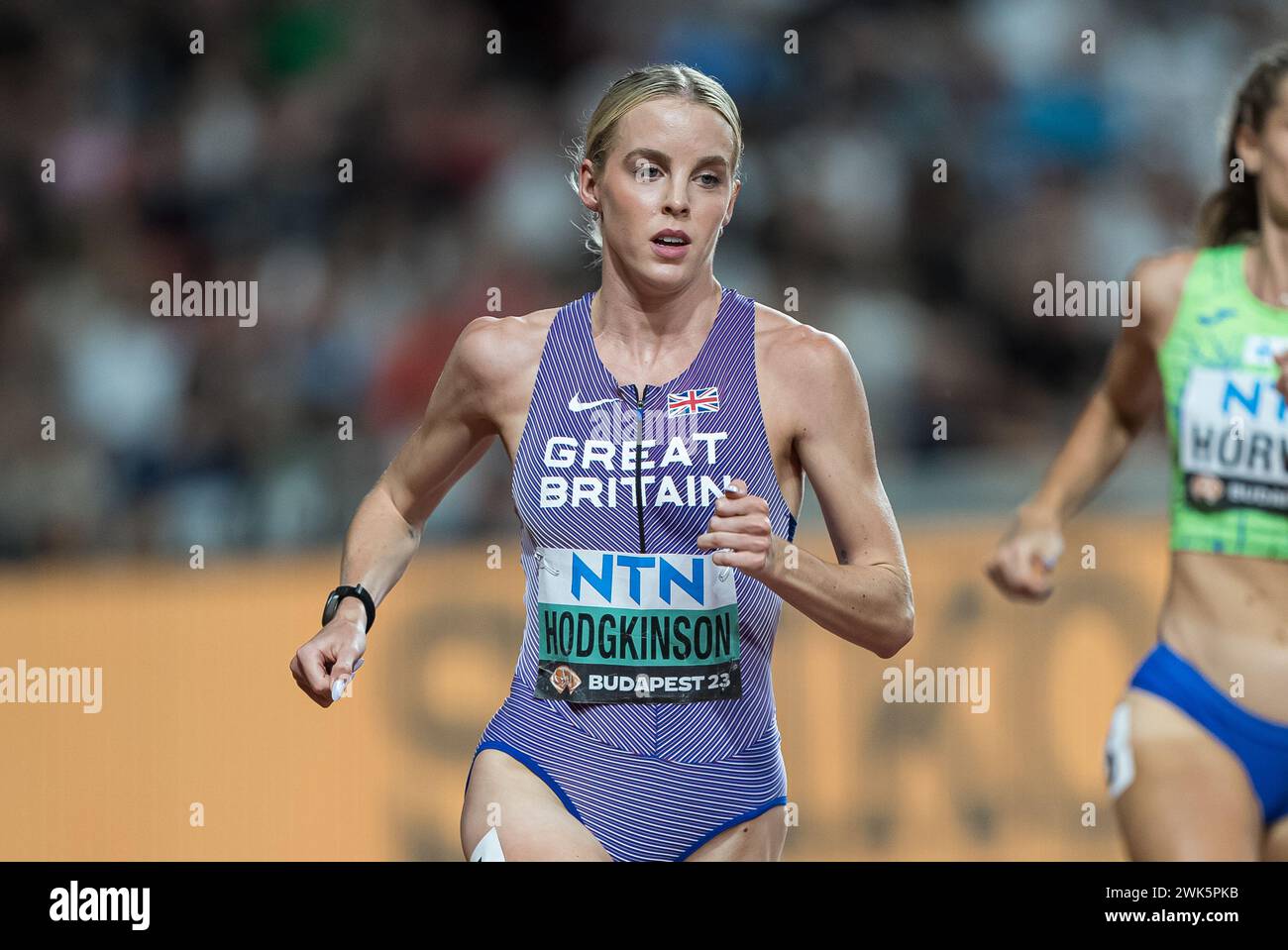 Keely HODGKINSON participating in the 800 meters hurdles at the World ...