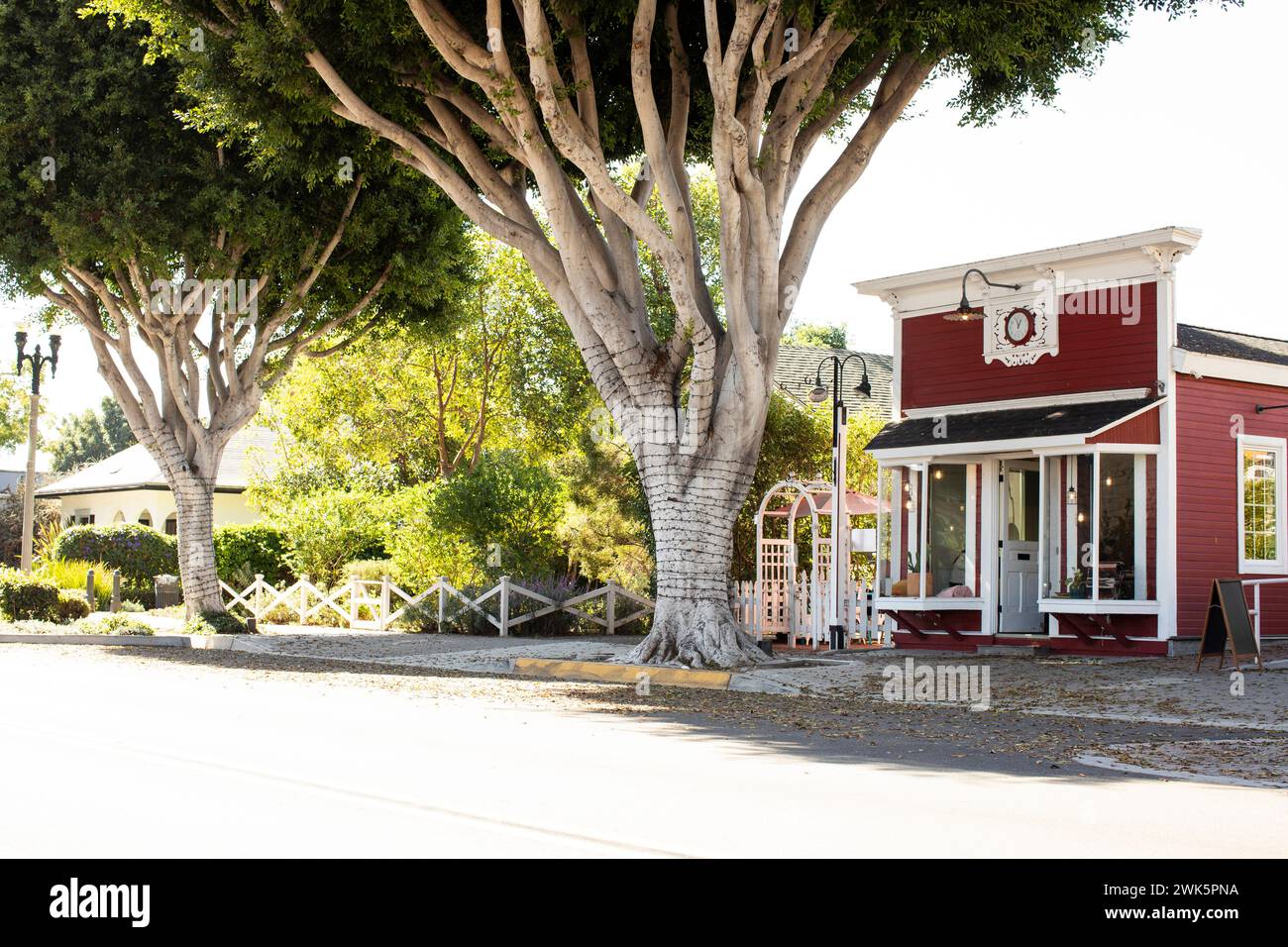 Tustin, California, USA - October 22, 2023: Afternoon sun shines on the ...