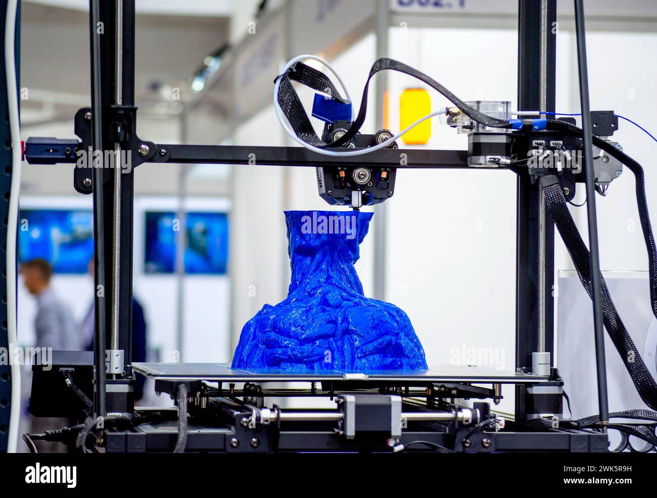 The process of printing an object with 3D printer. 3D printer printing ...