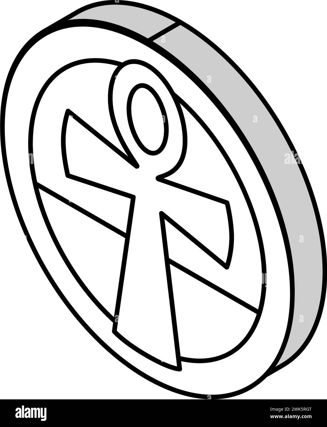 Ankh Outline Drawing