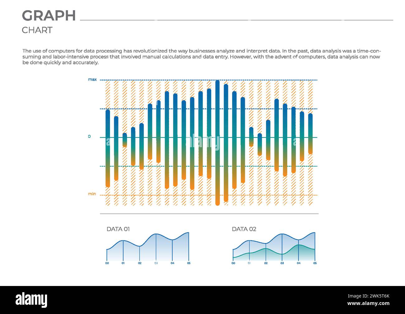Analysis business data charts. Vector data illustration Stock Vector ...