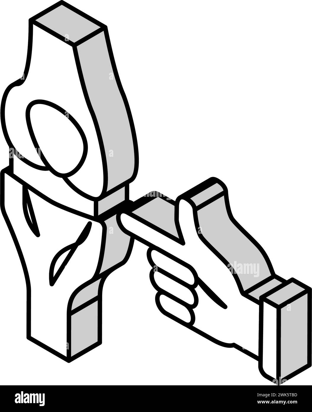 knee-joint radiology isometric icon vector illustration flat Stock ...