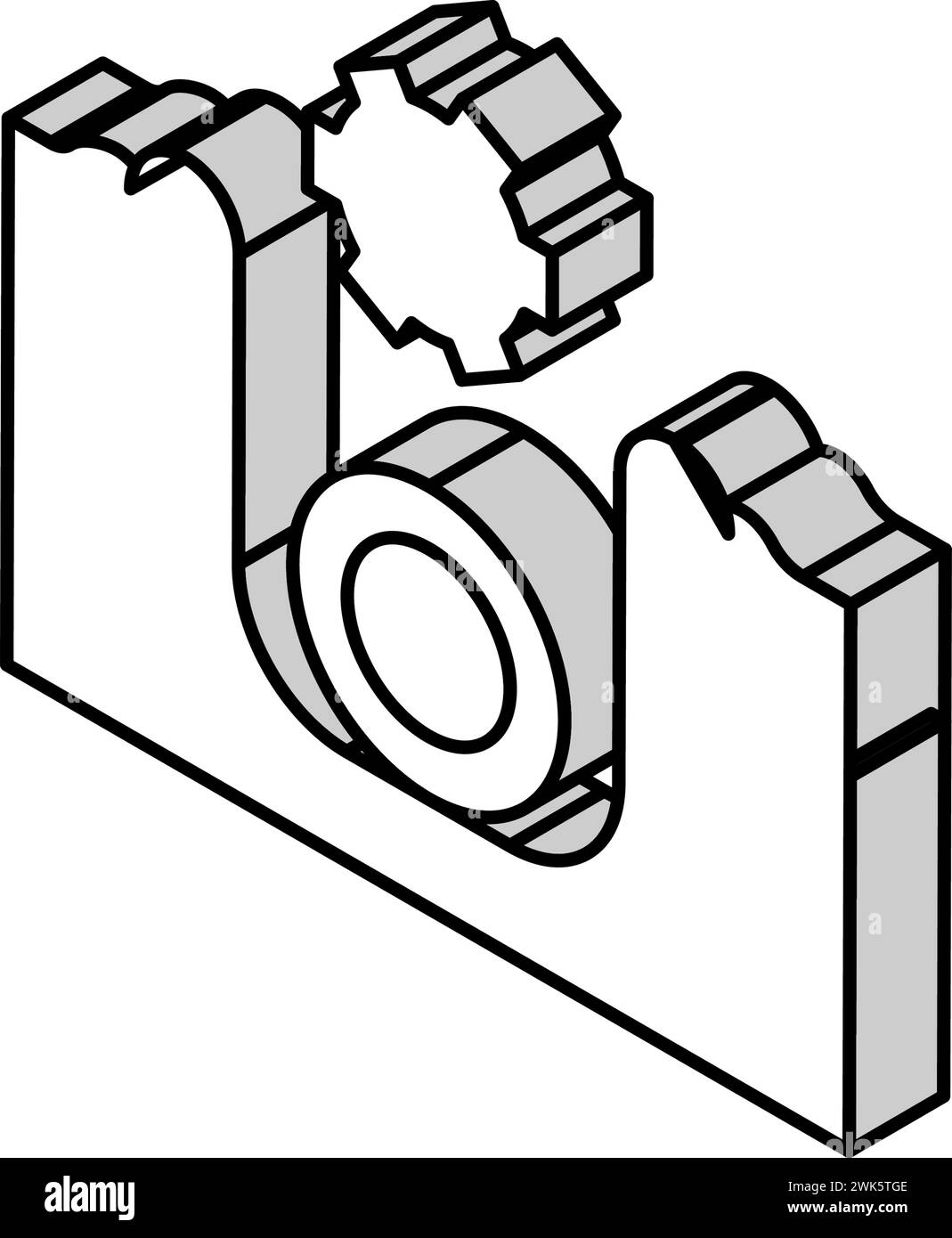 plumbing of drainage system isometric icon vector illustration Stock ...