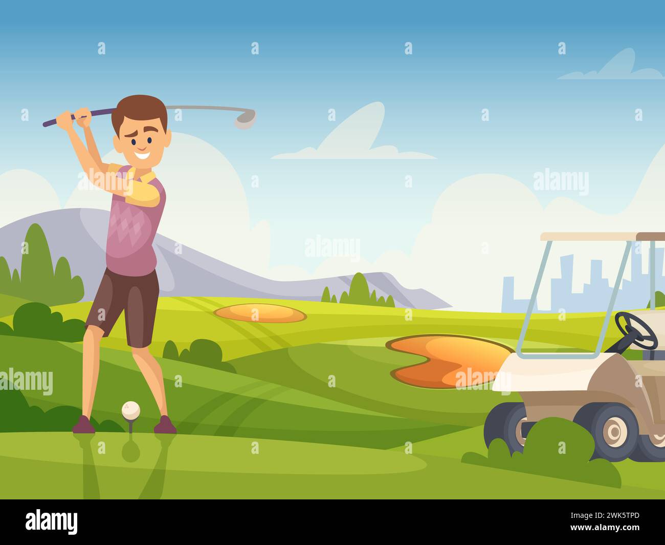 Cartoon golfer hi-res stock photography and images - Alamy